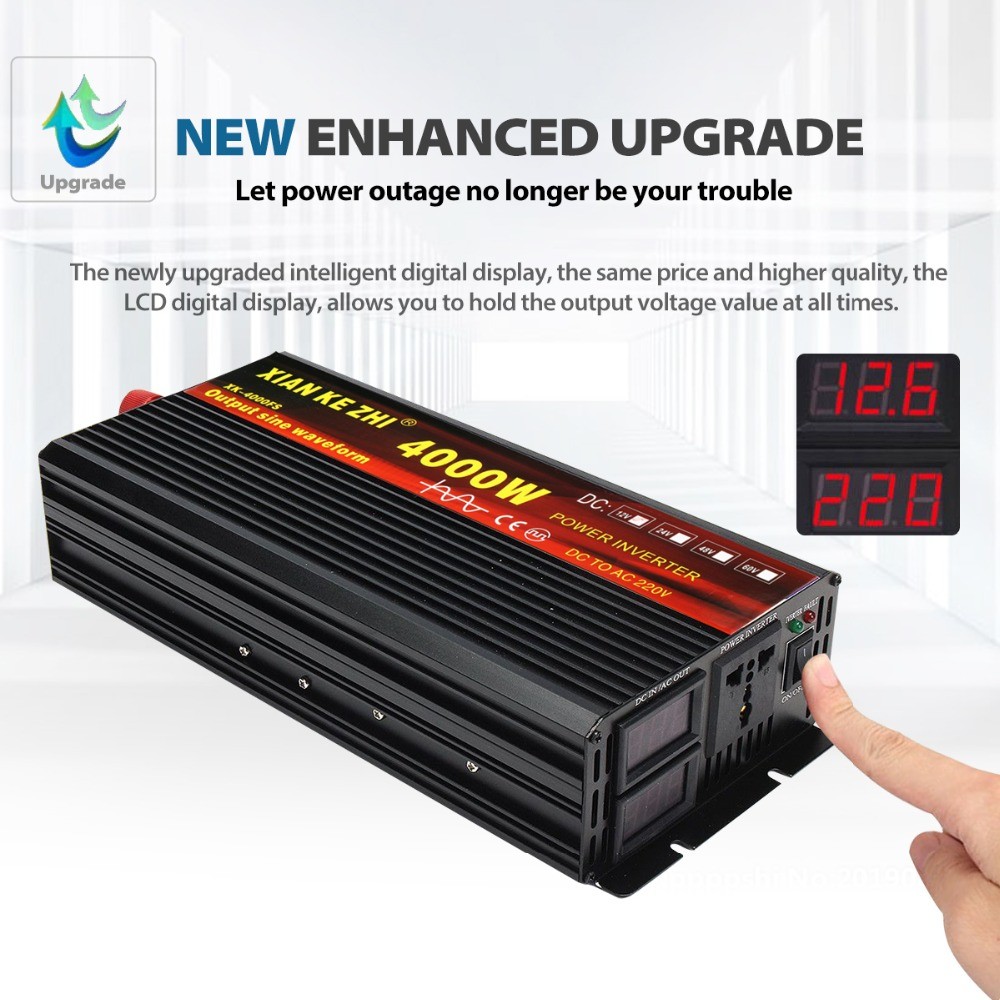 Inverter napona 4000W čisti sinusni sa 12V na 220V